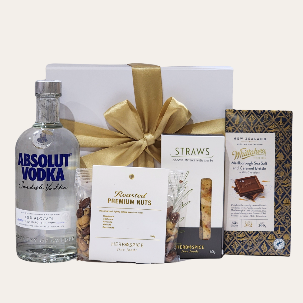 Luxe Delight - Absolut Vodka Gift Set | Premium Spirits & Snacks ...