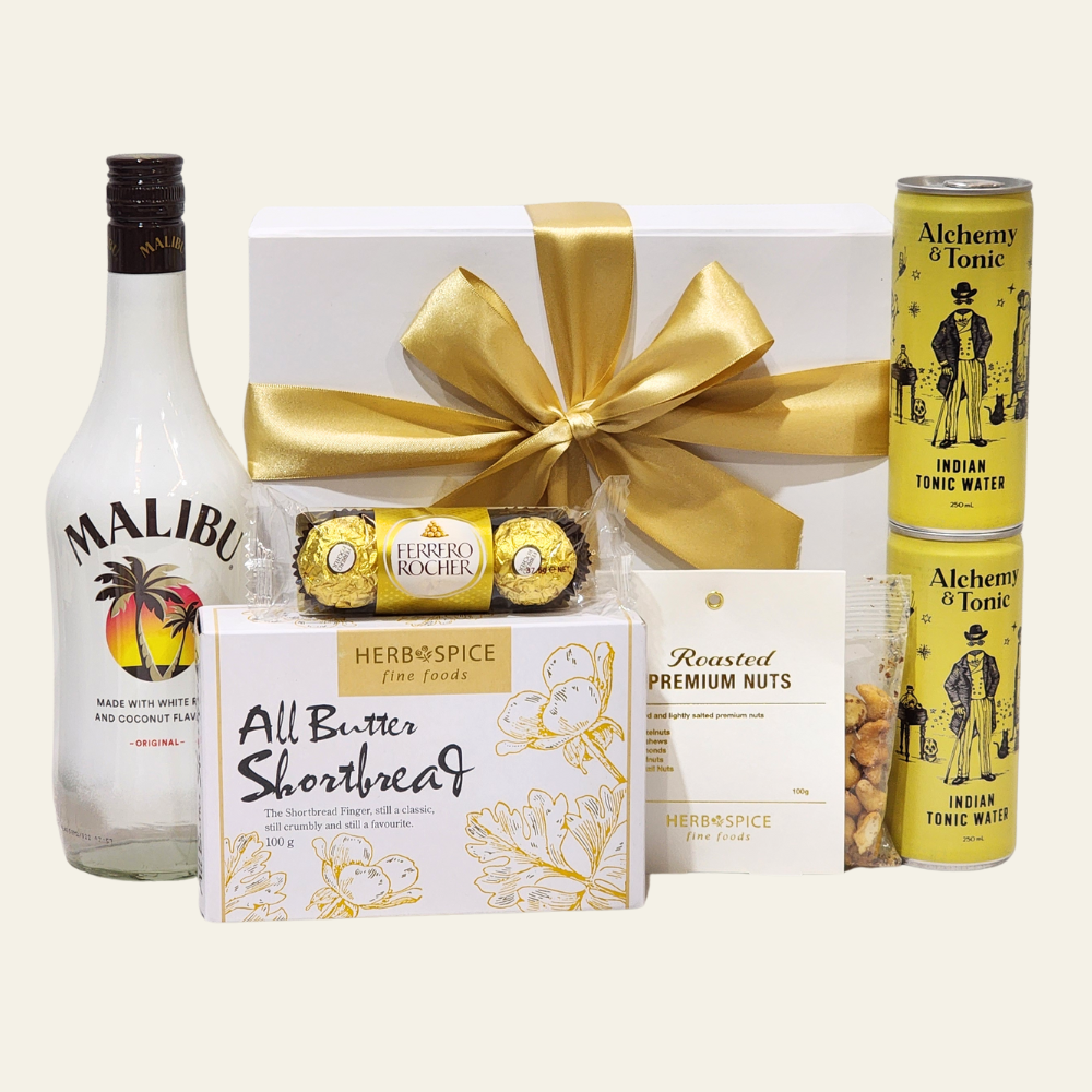 Tropical Bliss - Malibu Gift Box | Premium Rum & Snacks – Beautiful Gifts